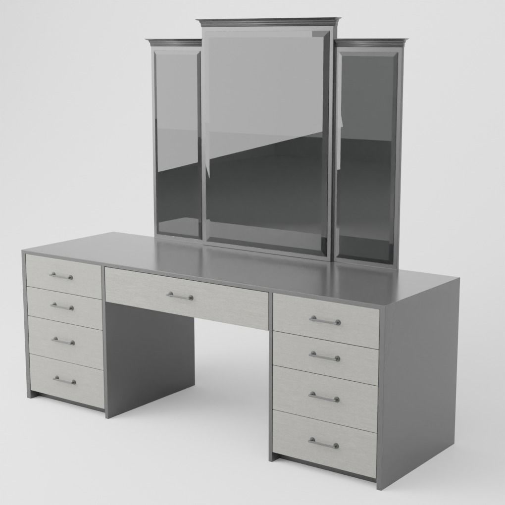 Dressing table free 3D model | CGTrader
