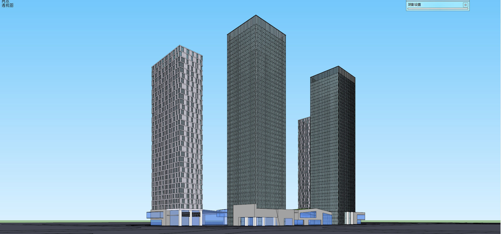 SU model of Poly high-rise office building building 3D model | CGTrader