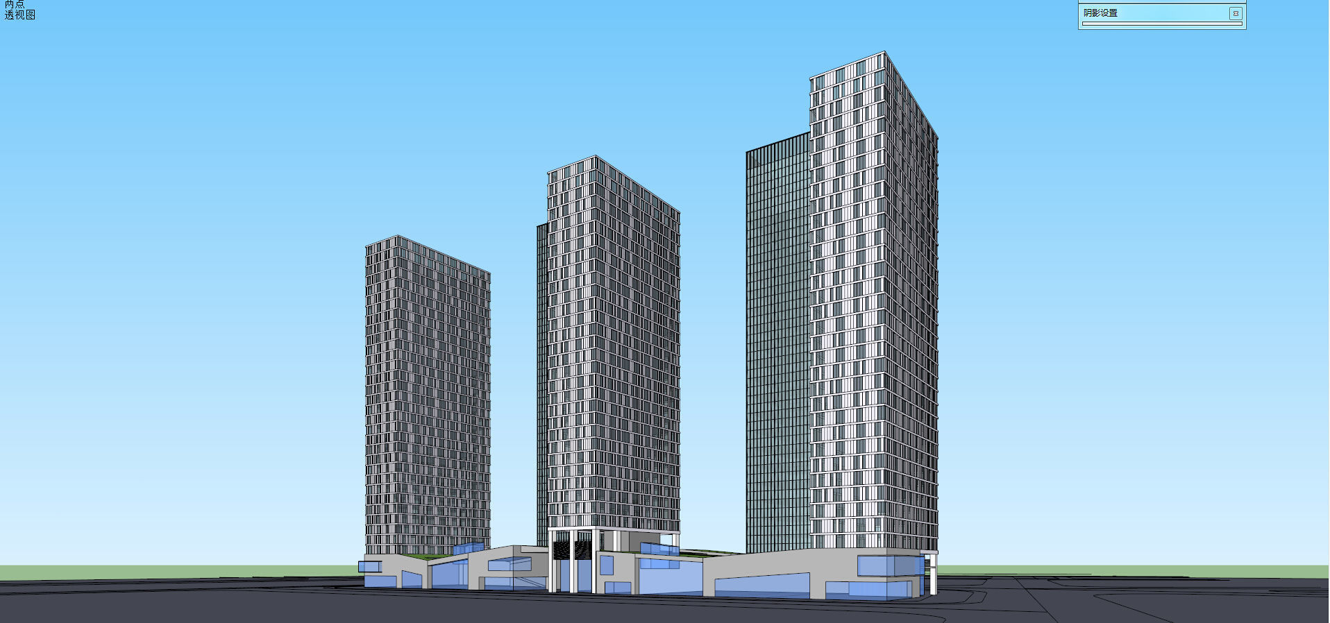 SU model of Poly high-rise office building building 3D model | CGTrader