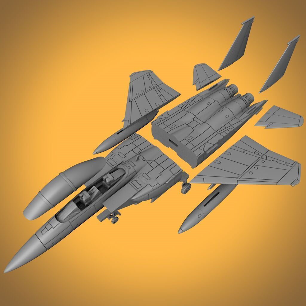 F-15 EAGLE SCALE 1-72 PRINTABLE STL FILES 3D model 3D printable | CGTrader