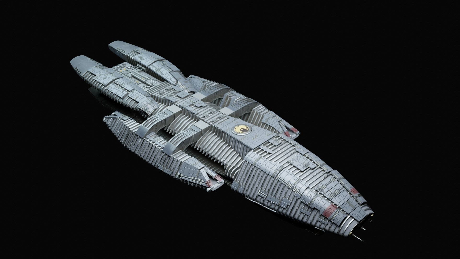 3D model Battlestar Galactica Spacecraft VR / AR / low-poly | CGTrader