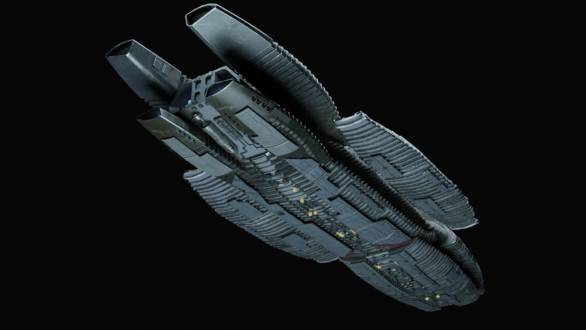 3D model Battlestar Galactica Spacecraft VR / AR / low-poly | CGTrader