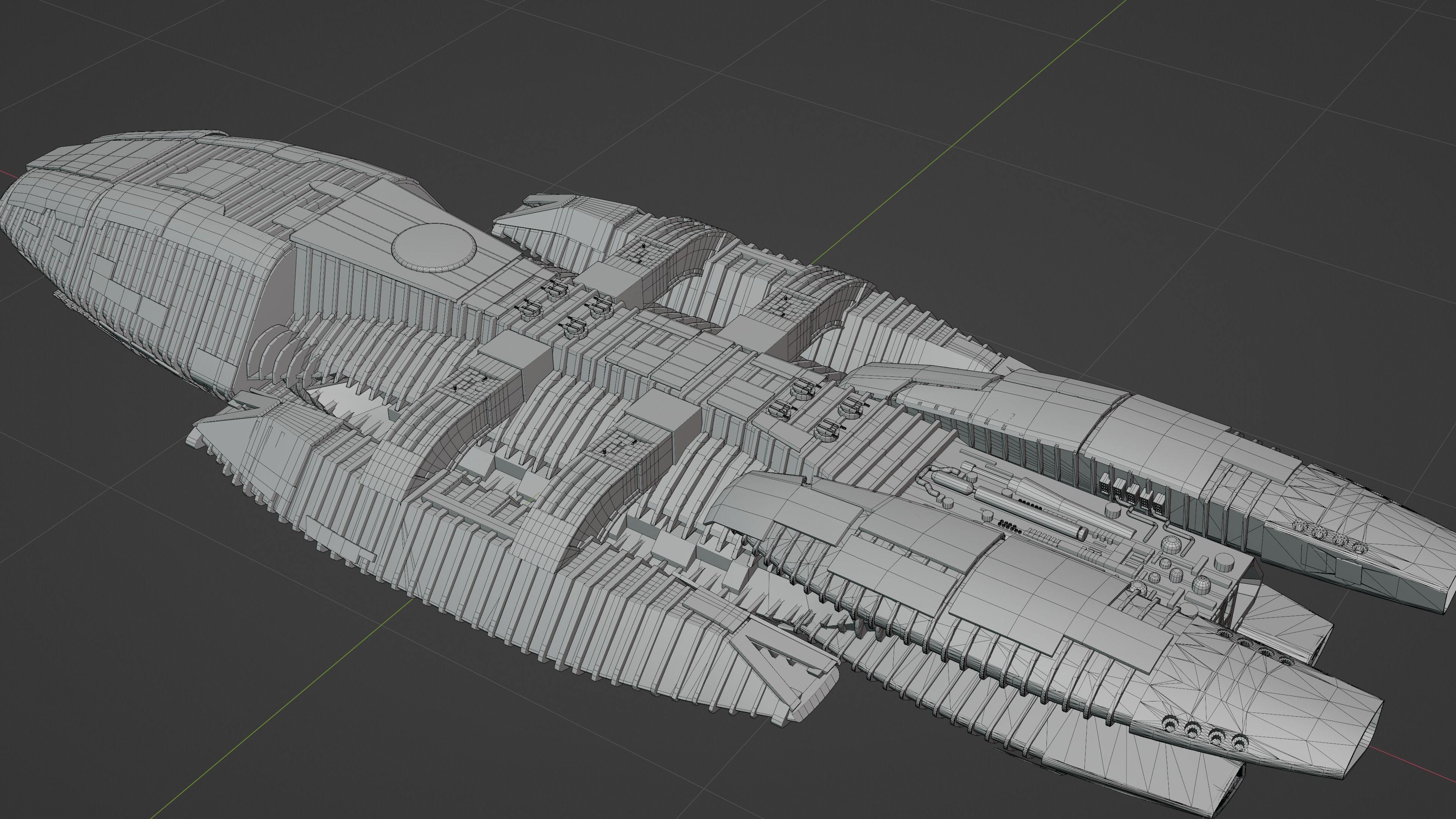 3D model Battlestar Galactica Spacecraft VR / AR / low-poly | CGTrader