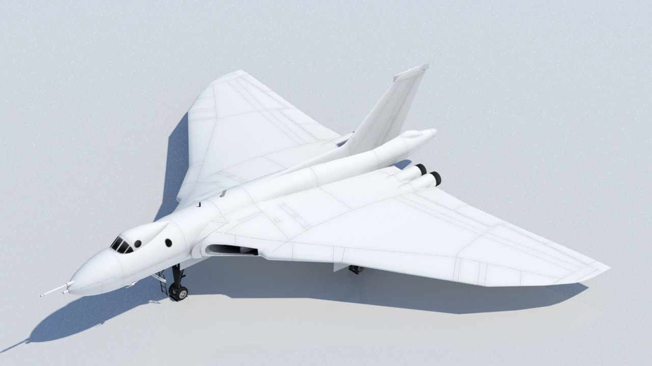 3D model Avro 698 Vulcan Static Low Poly blank VR / AR / low-poly ...