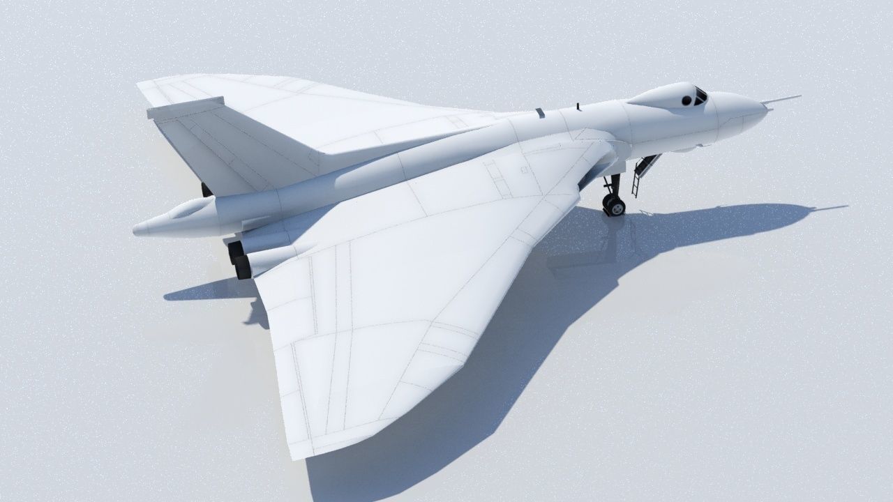 3D model Avro 698 Vulcan Static Low Poly blank VR / AR / low-poly ...