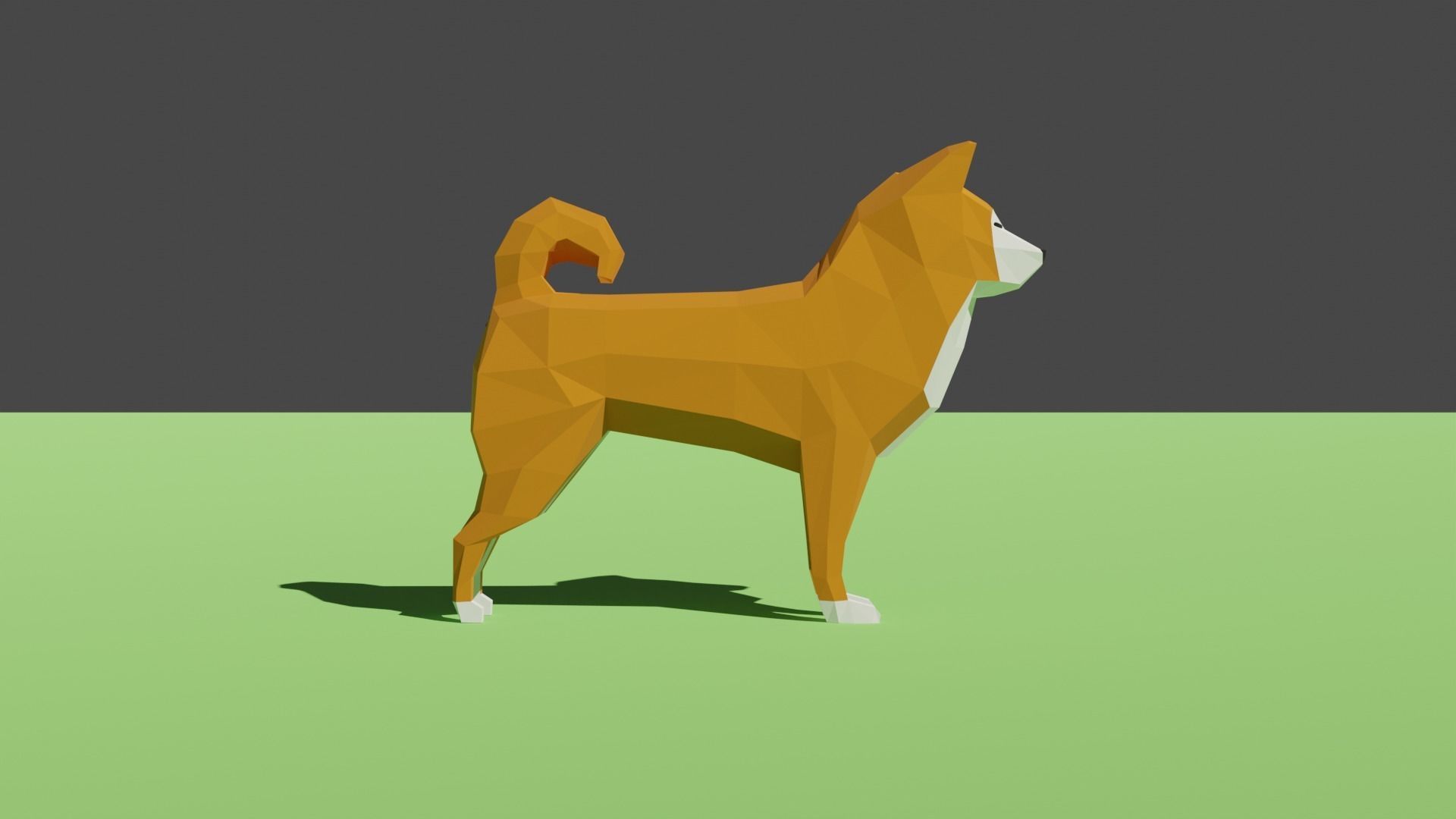 3D model Shiba Inu - low-poly 3D model rigged dog VR / AR / low-poly ...