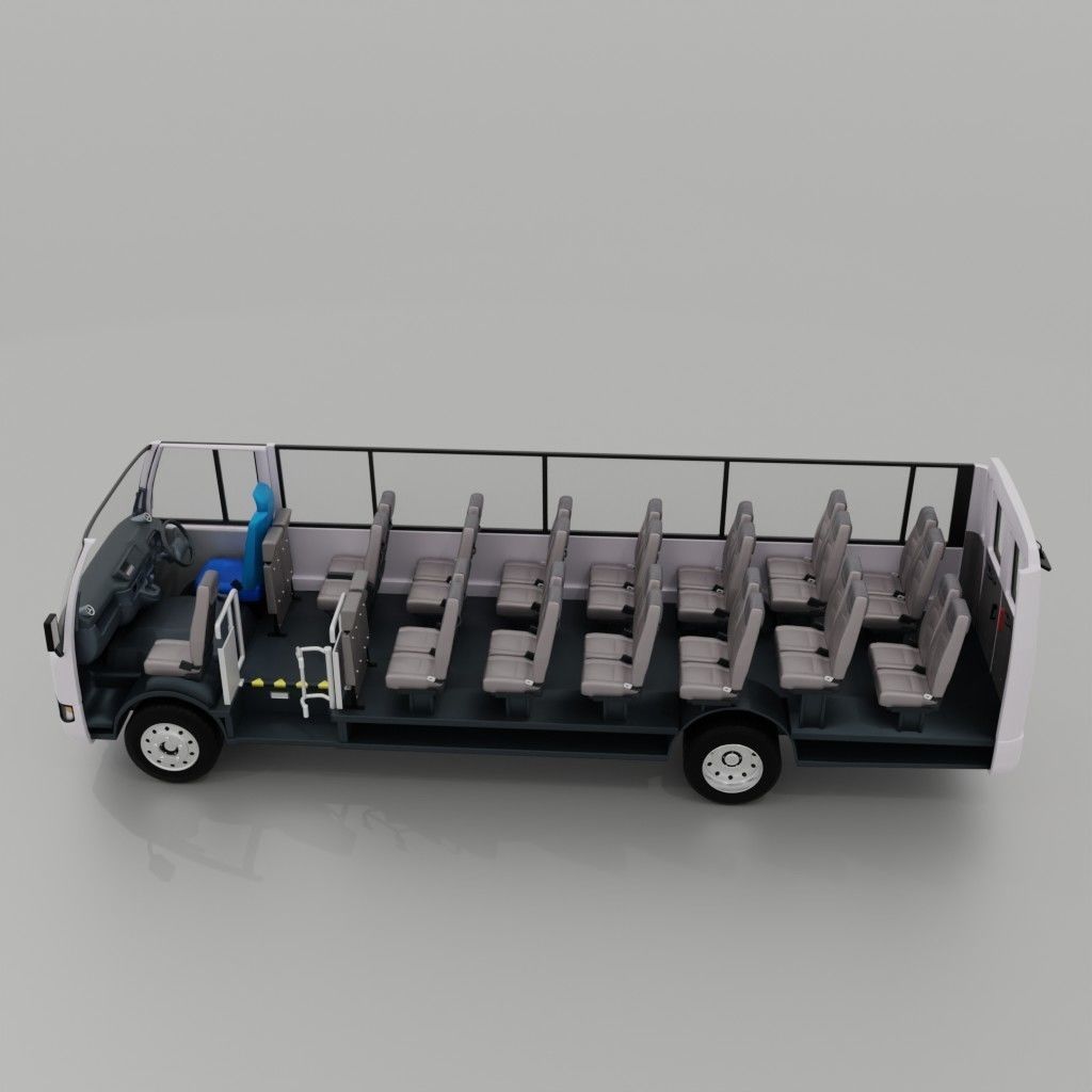 3D model Fuso Rosa MiniBus VR / AR / low-poly | CGTrader