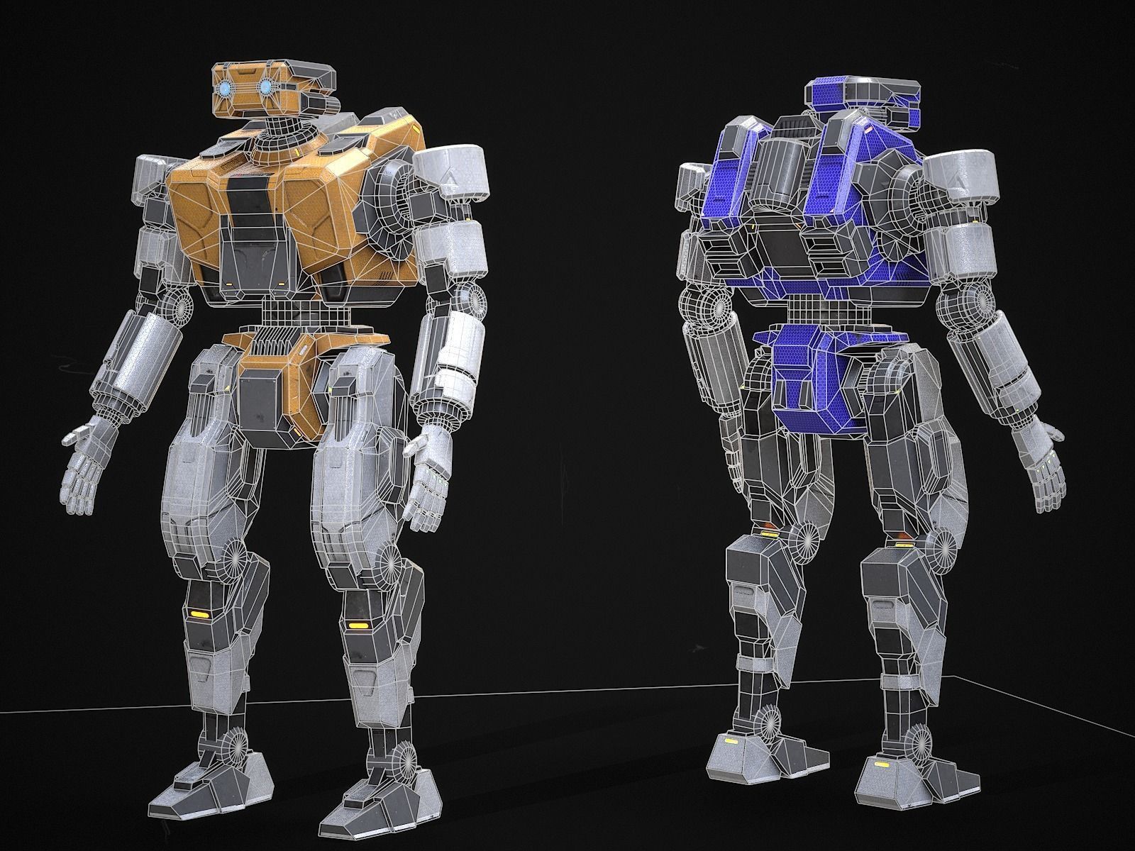 Robot free VR / AR / low-poly 3D model animated rigged | CGTrader