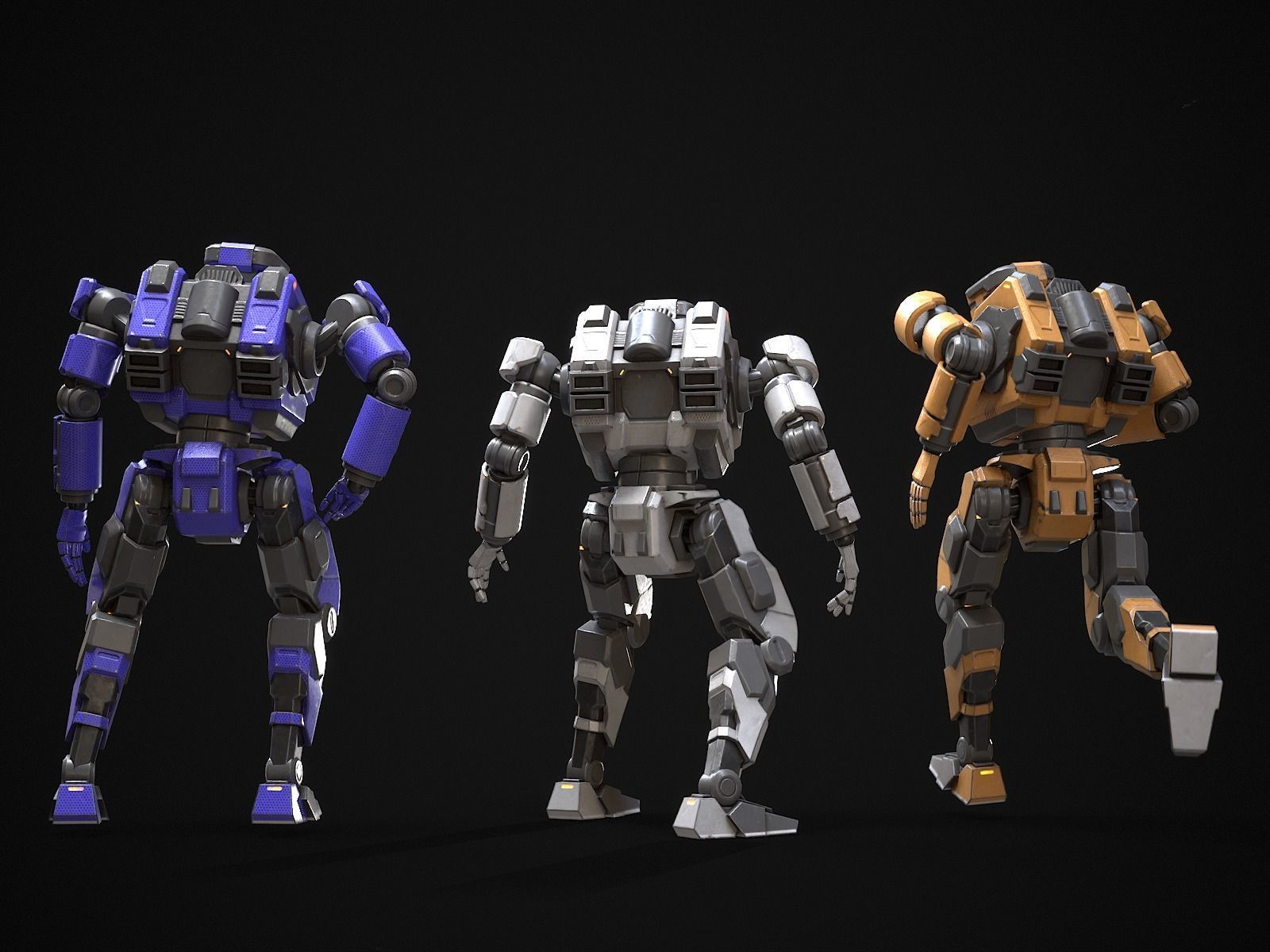 Robot free VR / AR / low-poly 3D model animated rigged | CGTrader