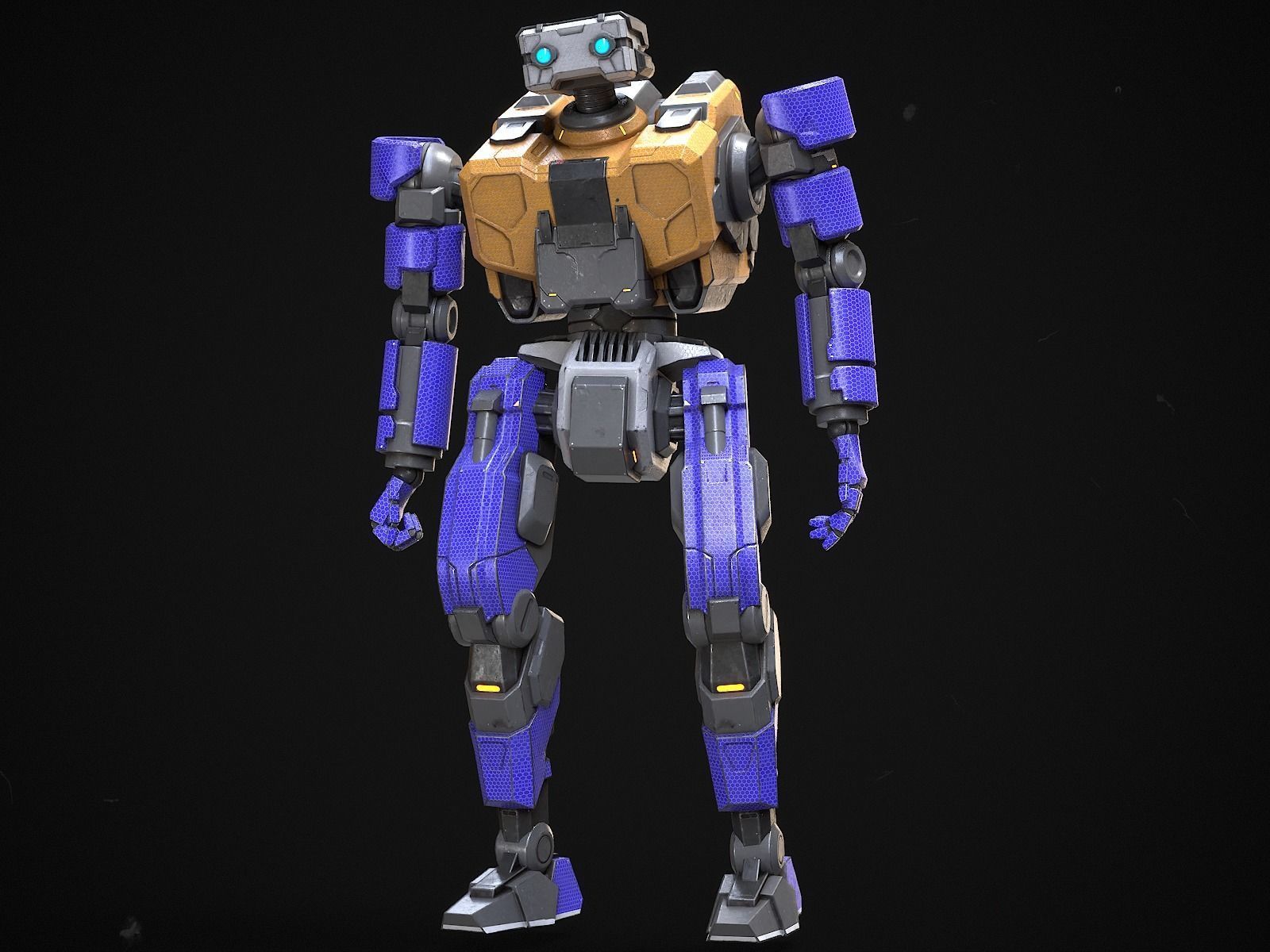 Robot free VR / AR / low-poly 3D model animated rigged | CGTrader