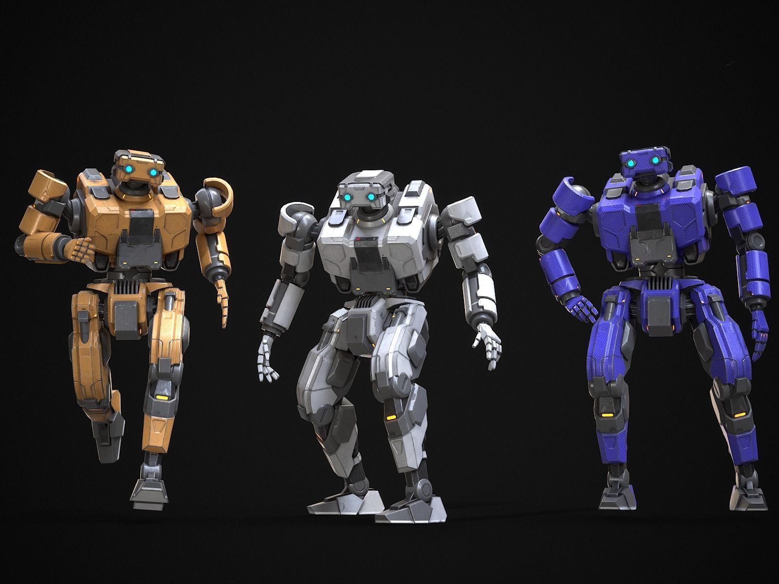 Robot free VR / AR / low-poly 3D model animated rigged | CGTrader