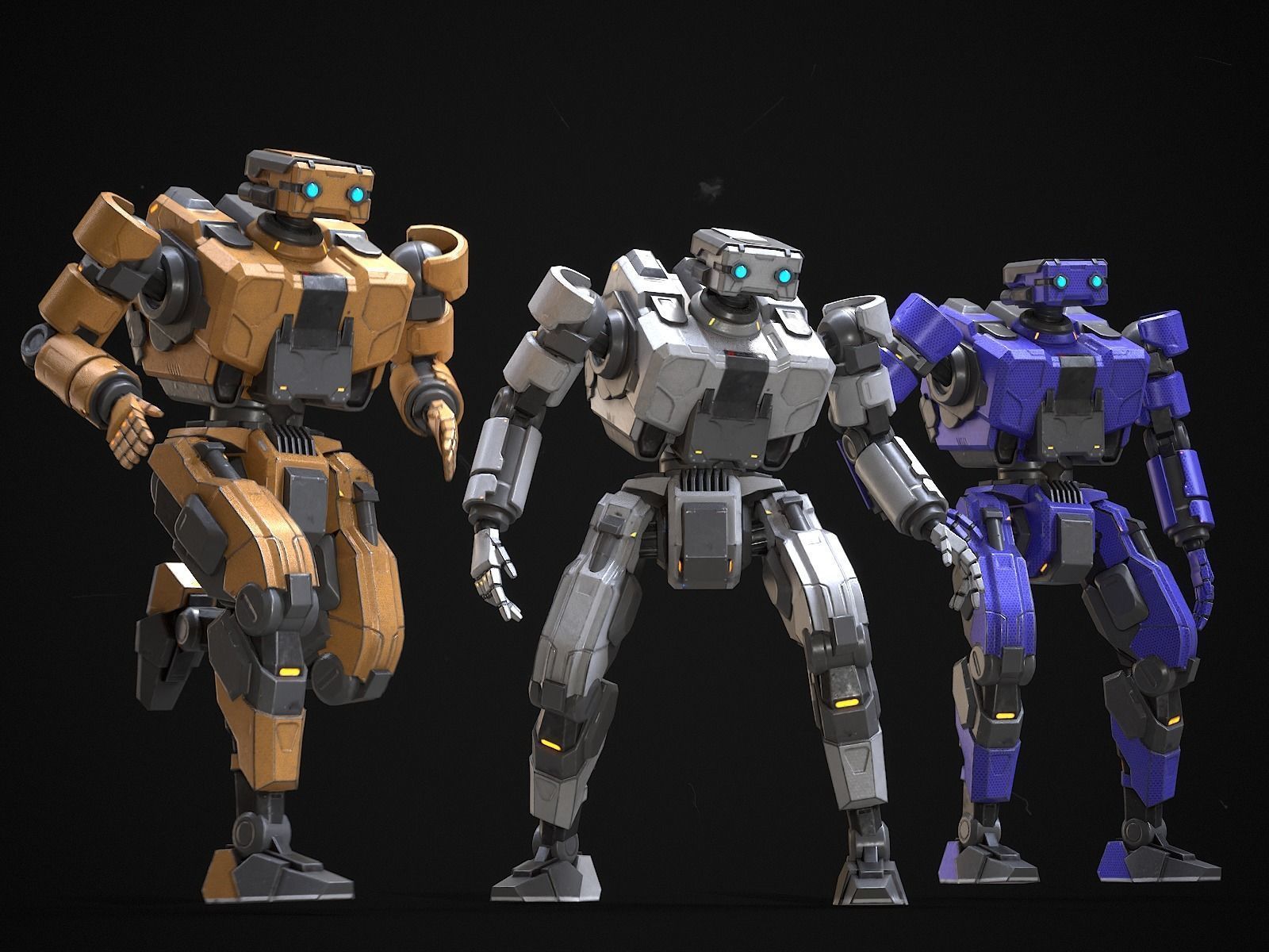 Robot free VR / AR / low-poly 3D model animated rigged | CGTrader