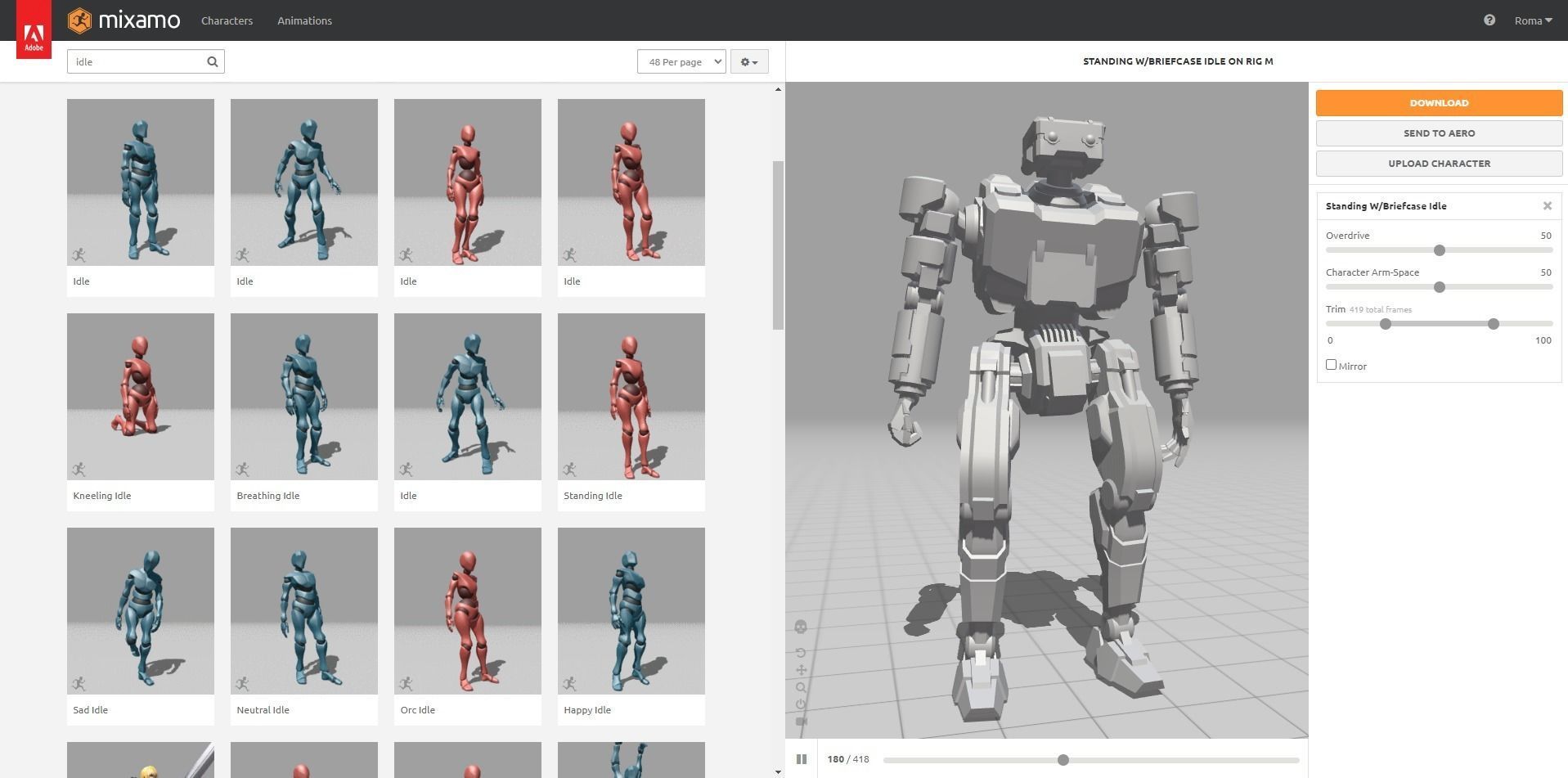 Robot free VR / AR / low-poly 3D model animated rigged | CGTrader