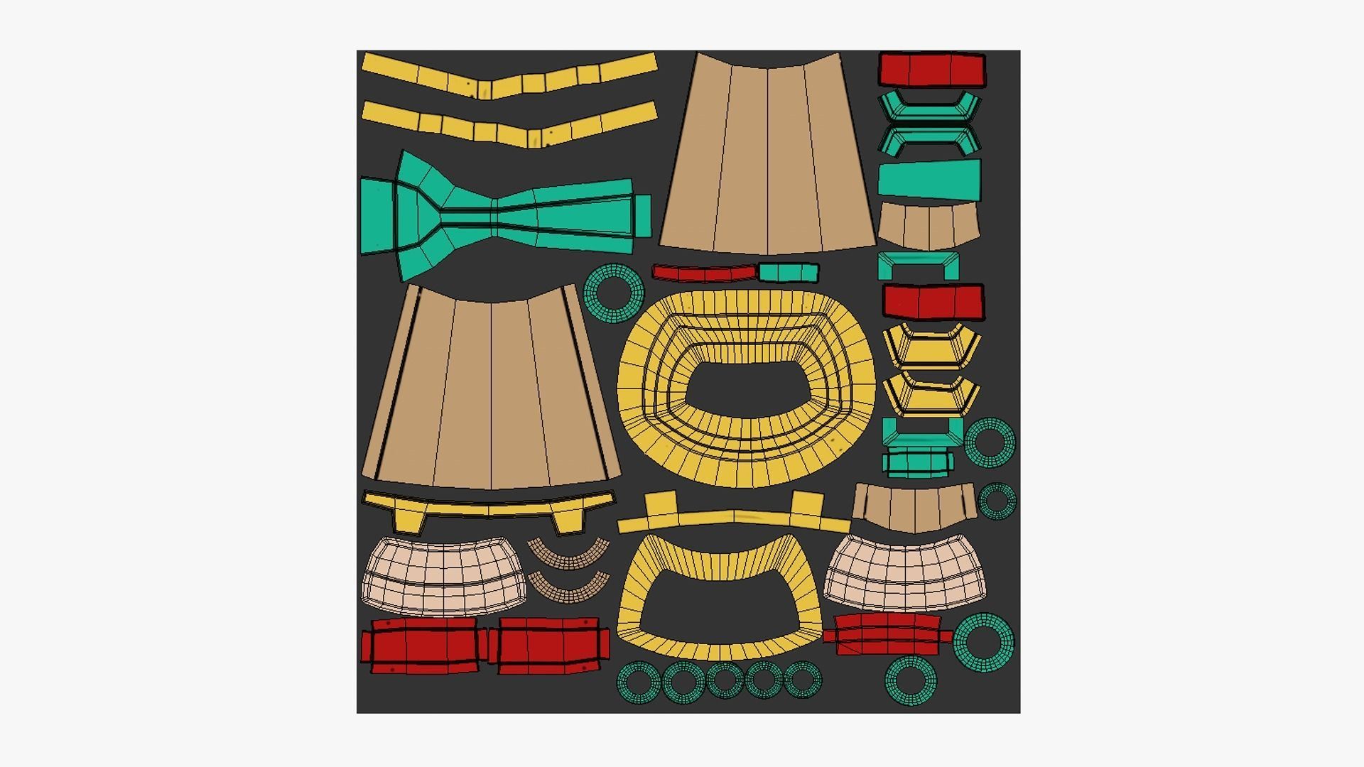 3D model Tribal Mask I11 Cartoon - Costume Character Design VR / AR ...