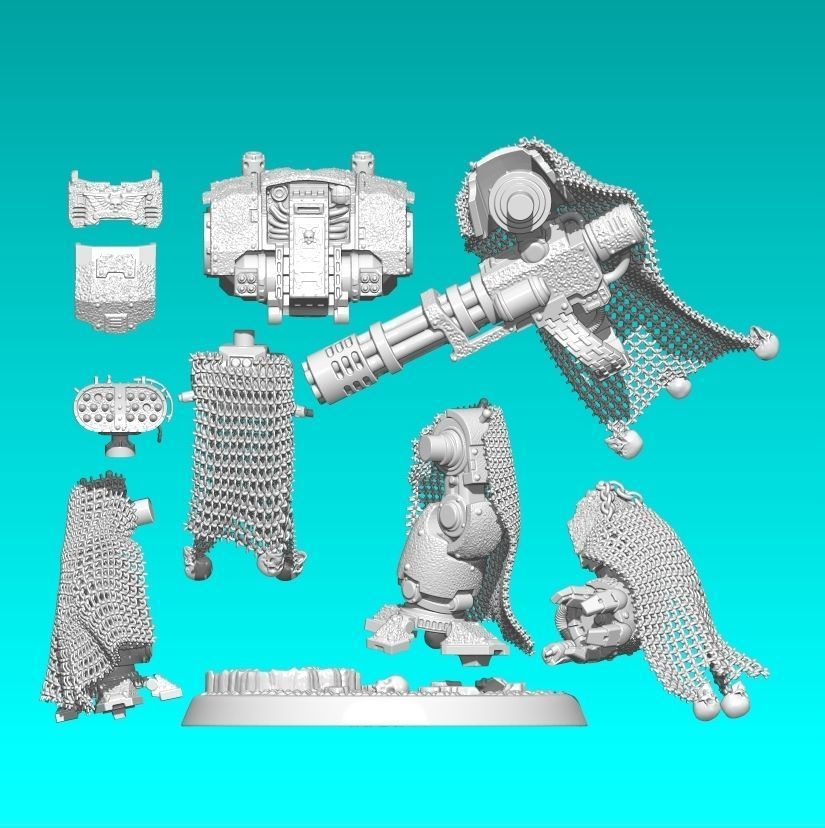 Wargaming dreadnought WRAPPED IN CHAIN MAIL 3D model 3D printable ...