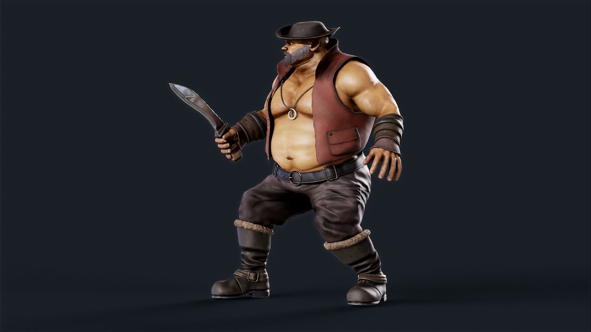 3D model Pirate Chef VR / AR / low-poly | CGTrader