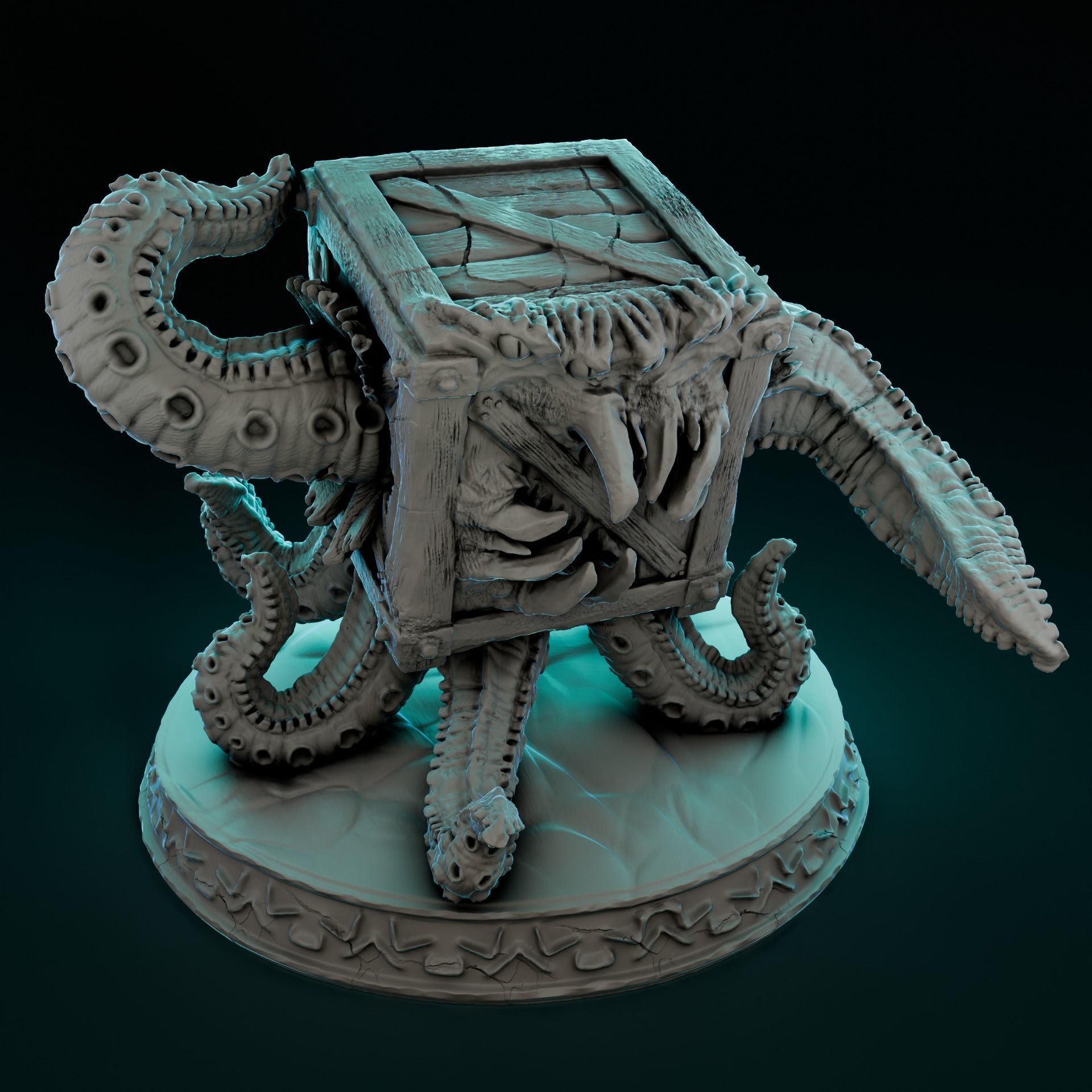 Mimic monster - crate 3D model 3D printable | CGTrader