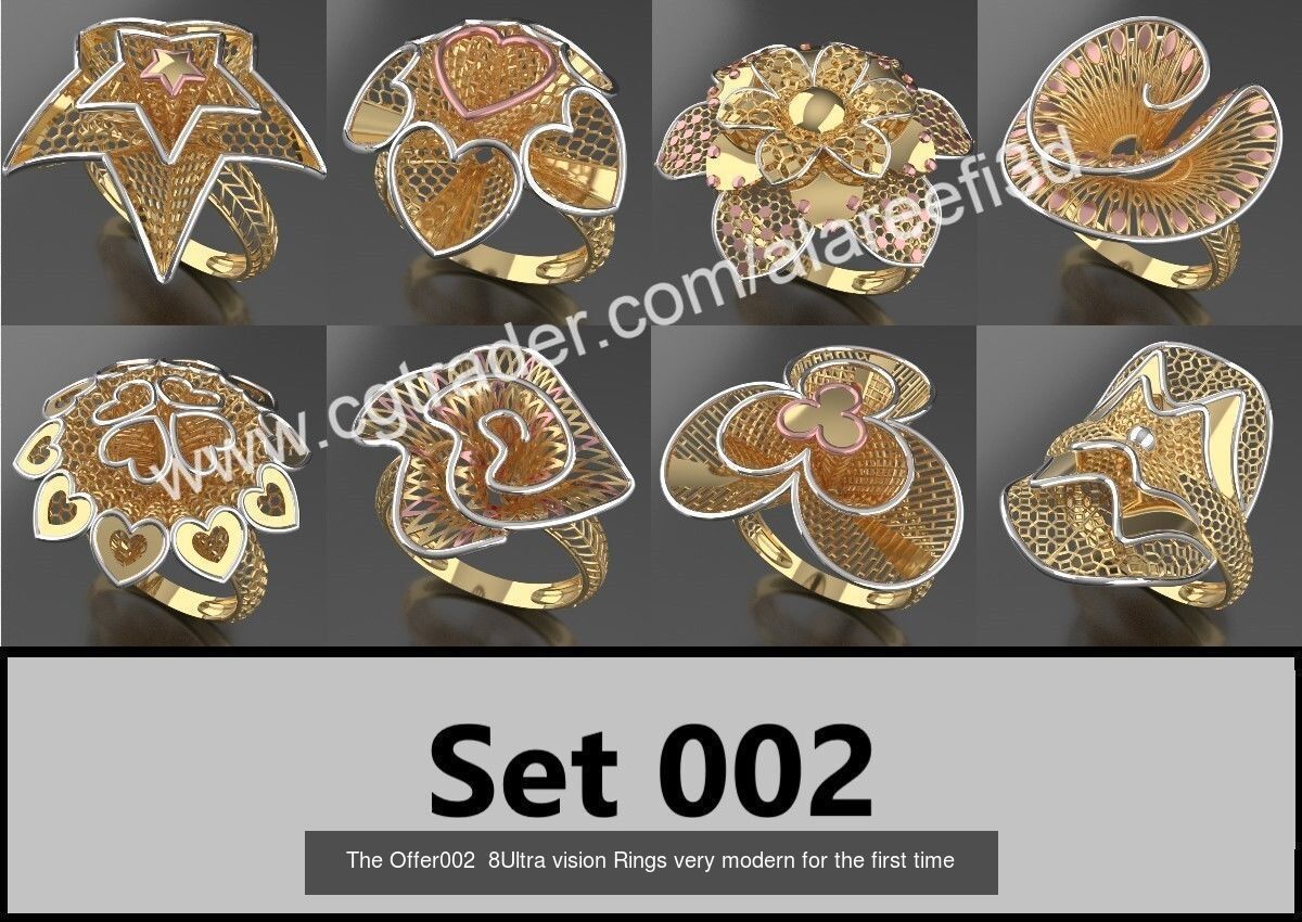 32 Ultra vision Turkish rings 3D Model Collection 3D printable | CGTrader