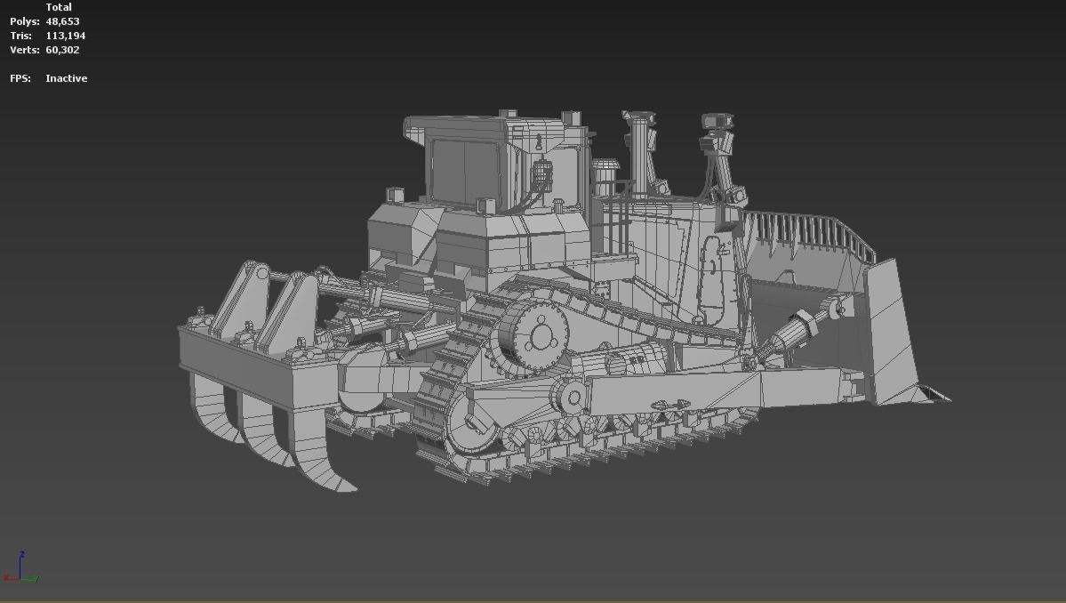 3D model CAT D9 Bulldozer VR / AR / low-poly | CGTrader