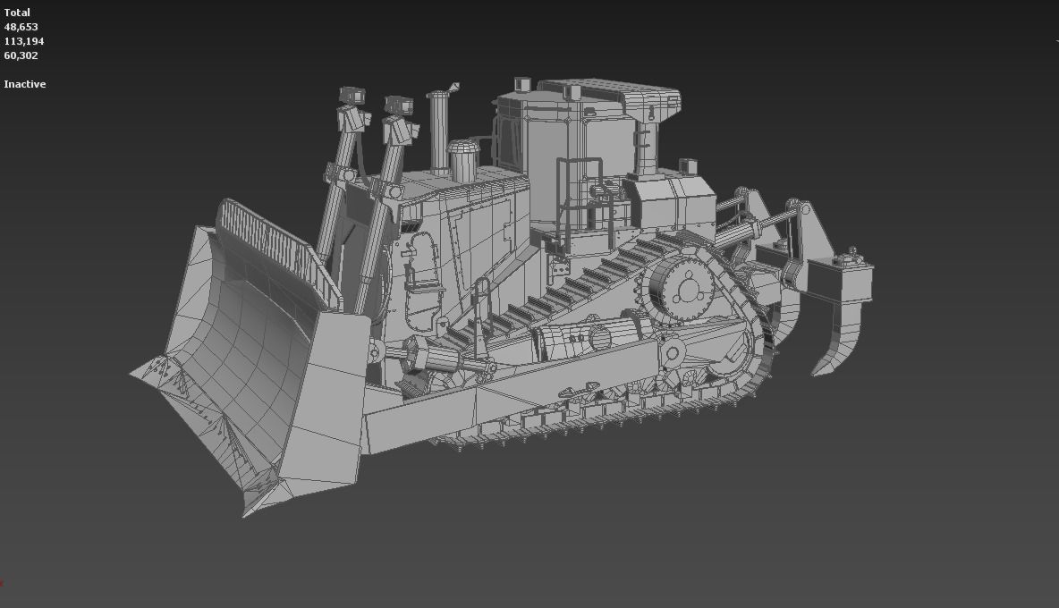 3D model CAT D9 Bulldozer VR / AR / low-poly | CGTrader