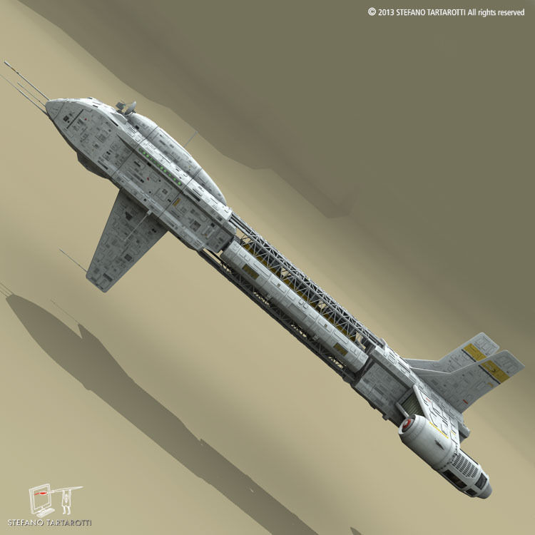 Spaceship 3D Model .obj .3ds .fbx .c4d .dxf .dae - CGTrader.com
