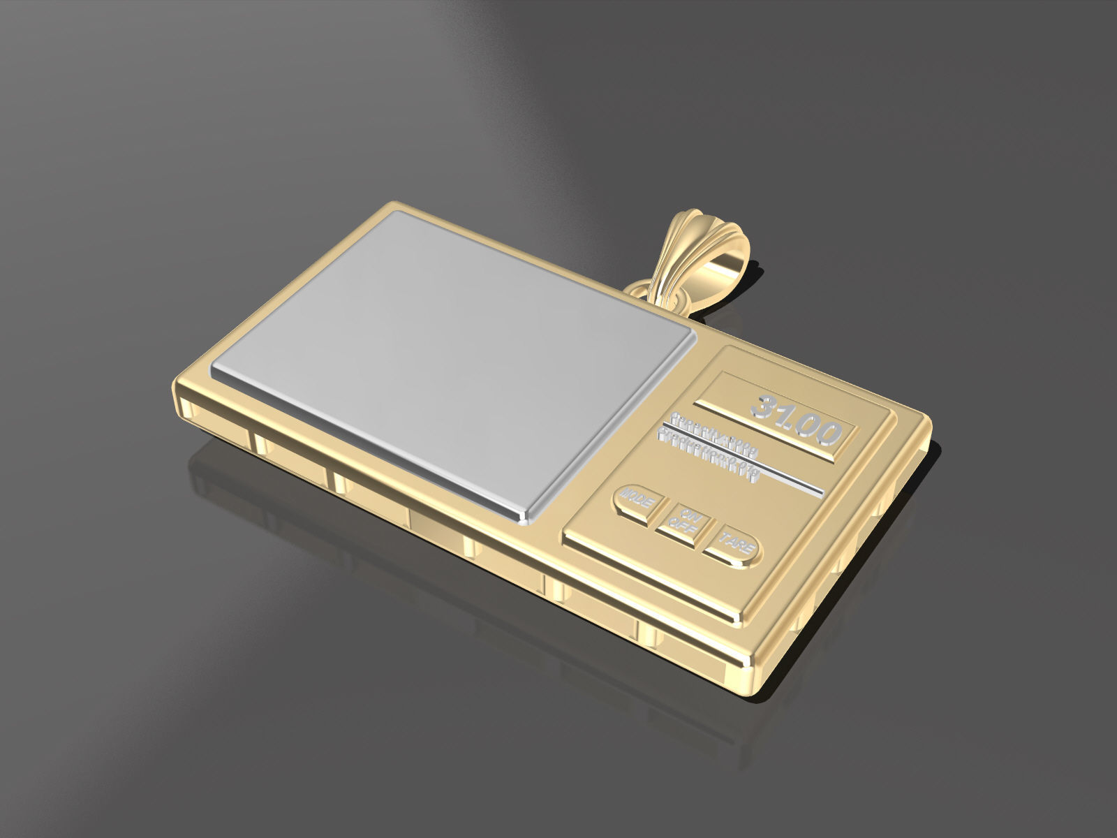 DIGITAL SCALES PENDANT 3D model 3D printable | CGTrader