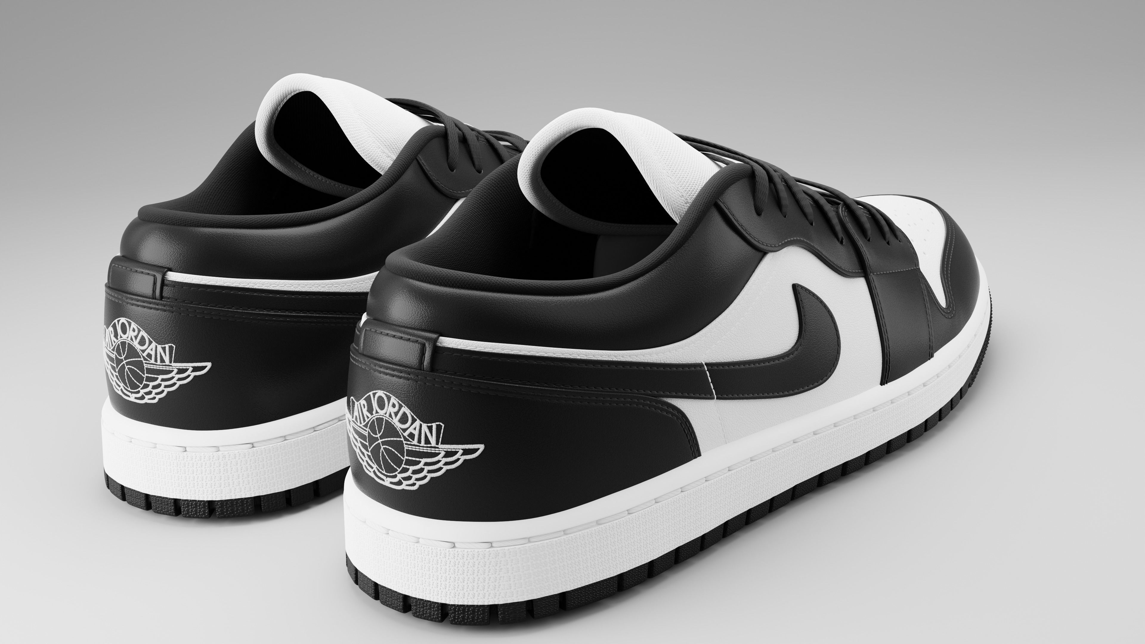 Air Jordan 1 Low - Panda 3D model | CGTrader