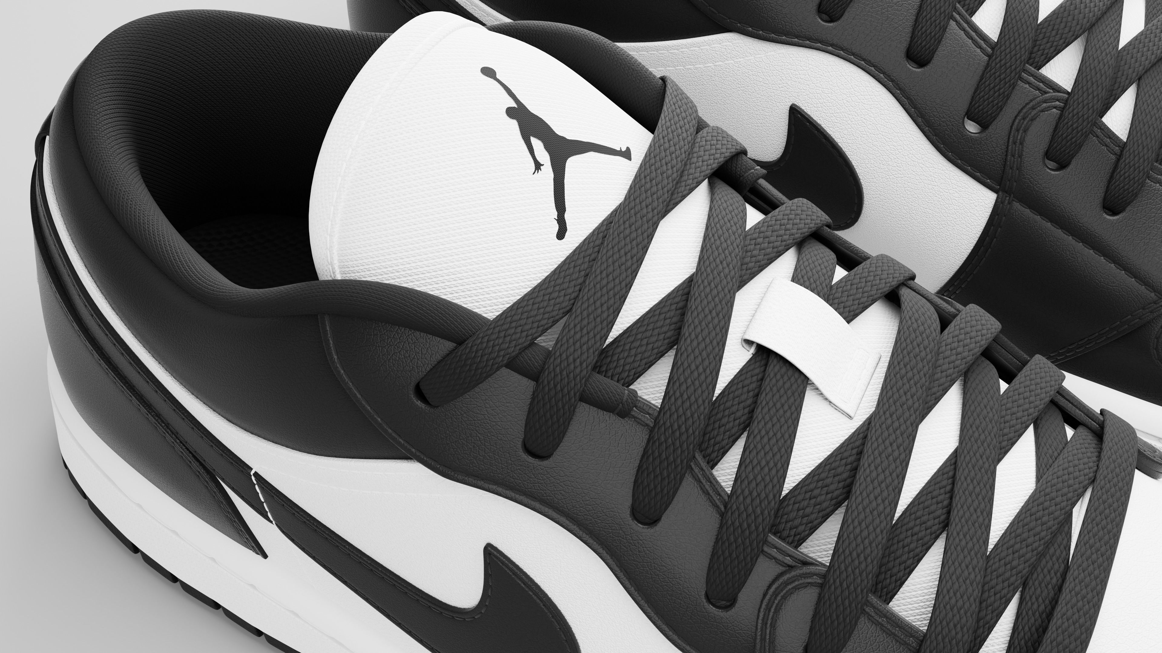 Air Jordan 1 Low - Panda 3D model | CGTrader