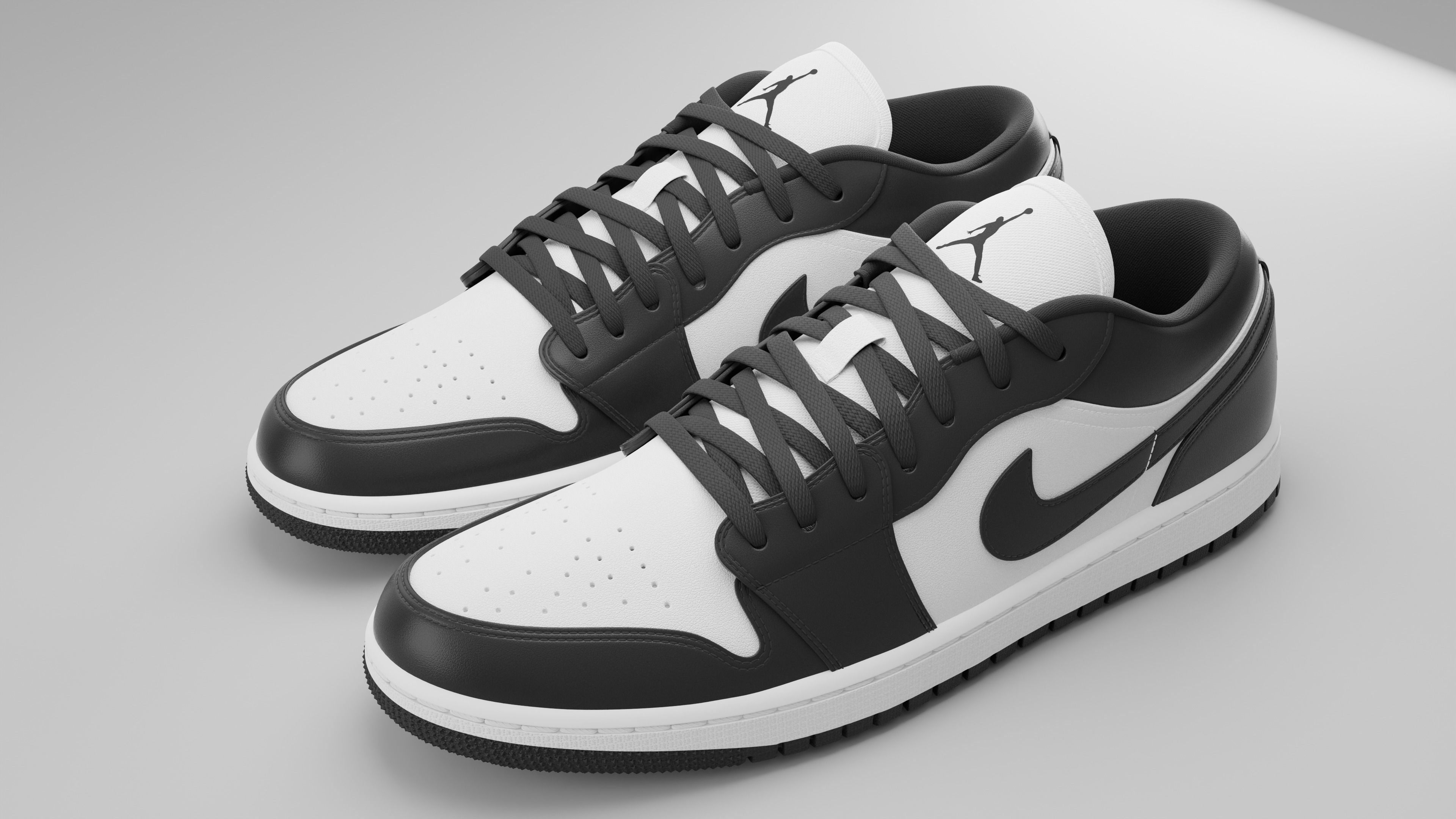 Air Jordan 1 Low - Panda 3D model | CGTrader