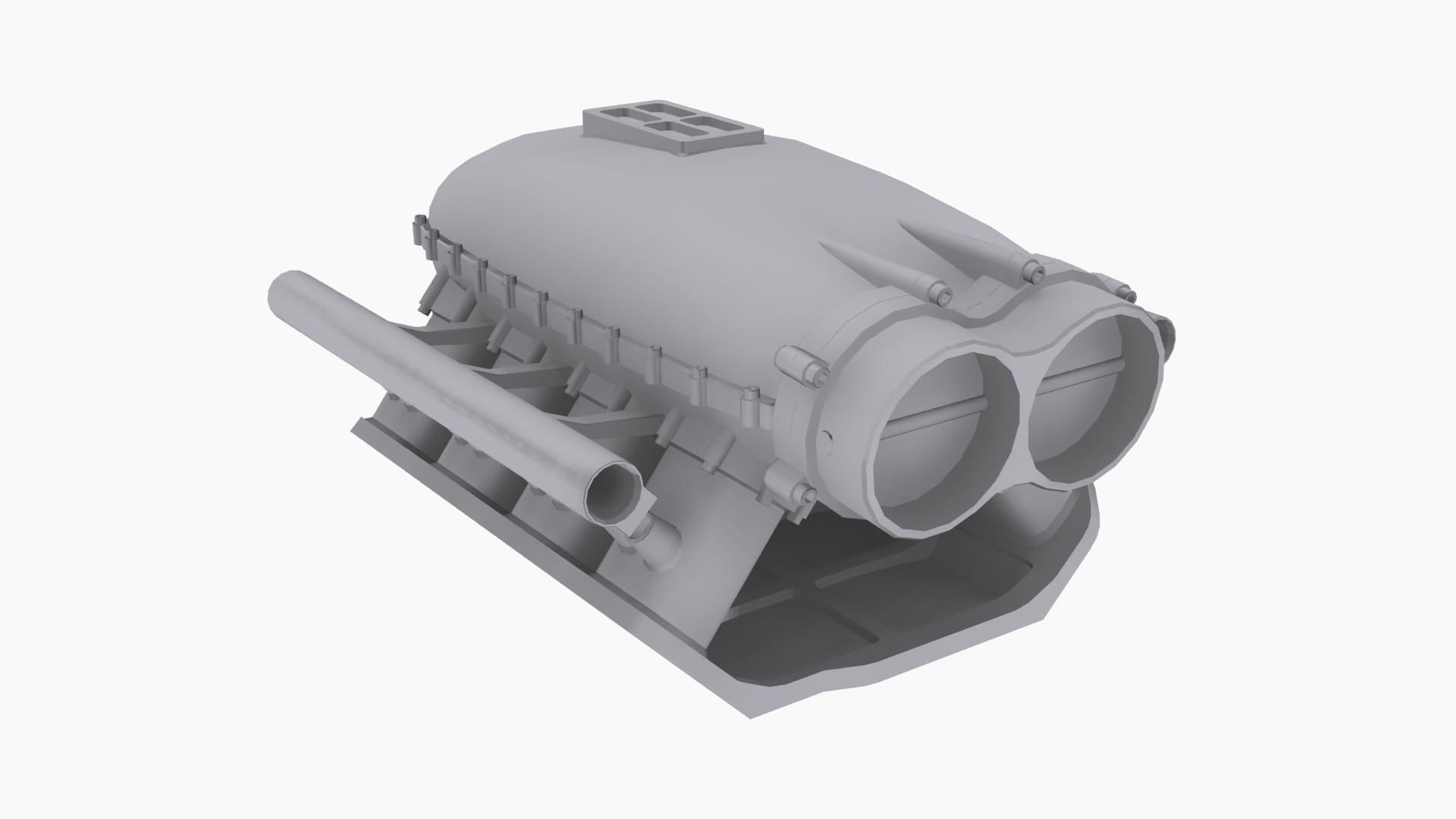 3D model Magnatron 481x billet intake manifold VR / AR / low-poly ...