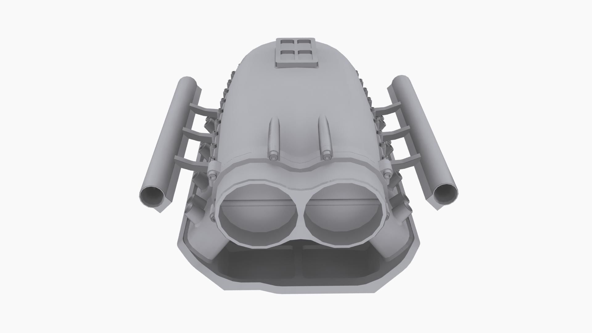 3D model Magnatron 481x billet intake manifold VR / AR / low-poly ...