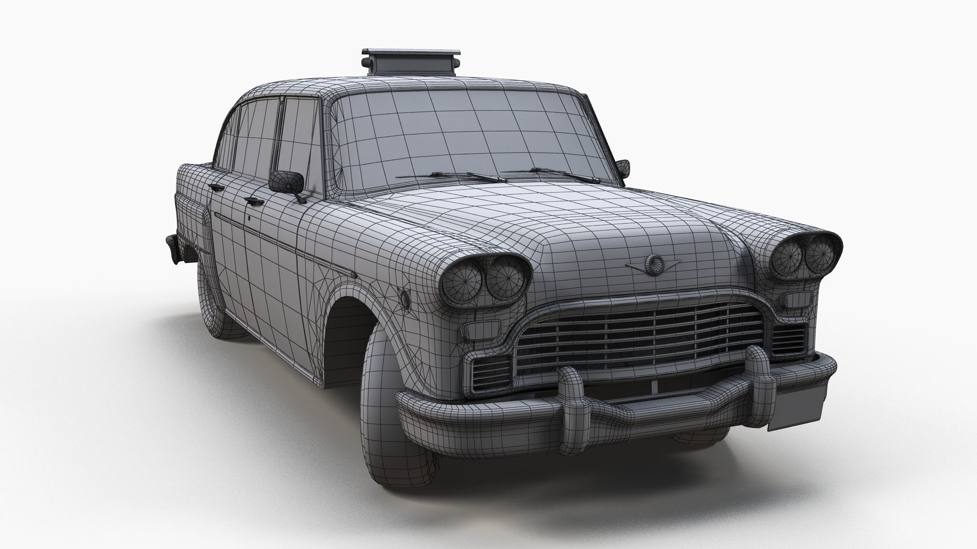 3D model Yellow Taxi Cab VR / AR / low-poly | CGTrader