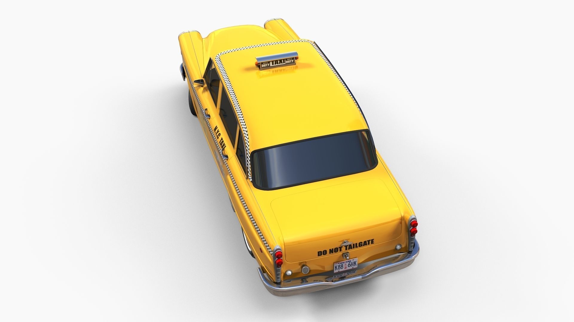 3D model Yellow Taxi Cab VR / AR / low-poly | CGTrader