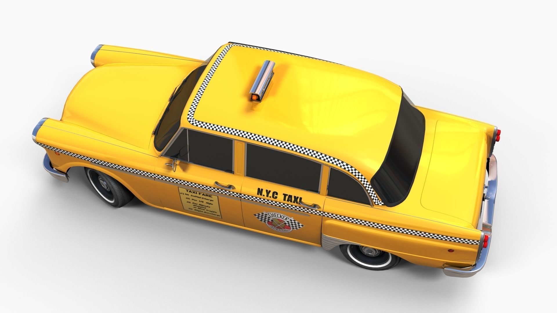 3D model Yellow Taxi Cab VR / AR / low-poly | CGTrader