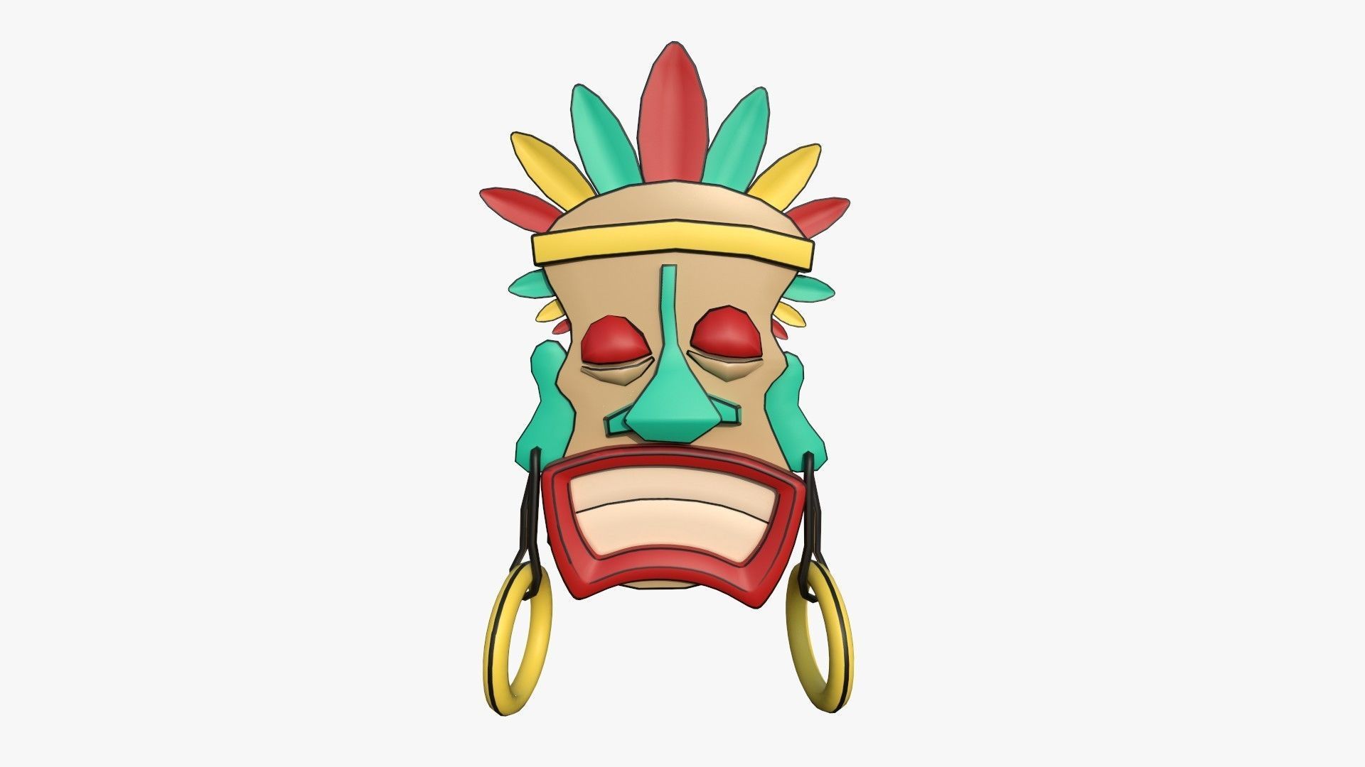 3D model Tribal Mask J11 Cartoon - Costume Character Design VR / AR ...