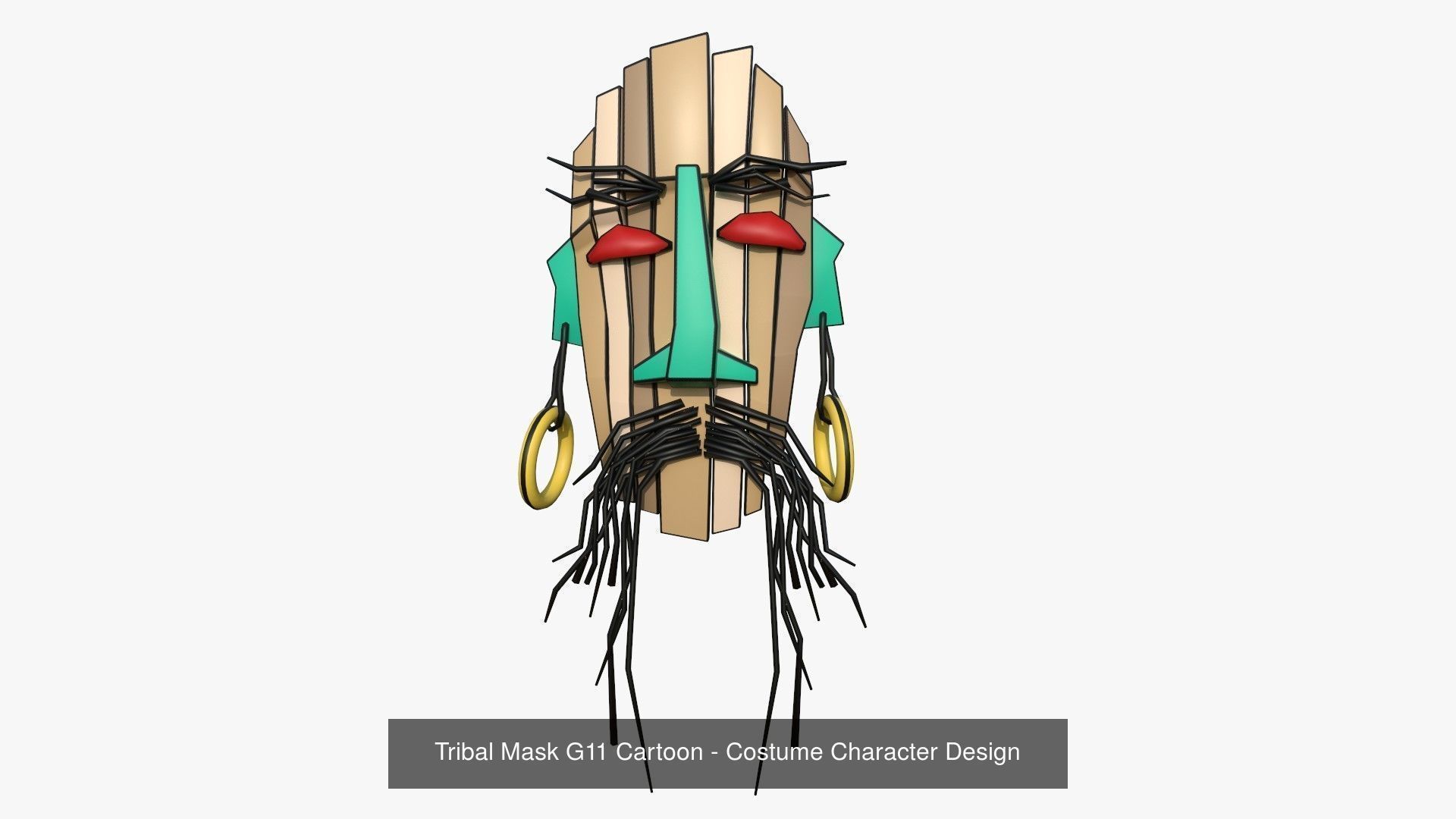 10 Tribal Masks Cartoon Collection - Costume Character Design VR / AR ...
