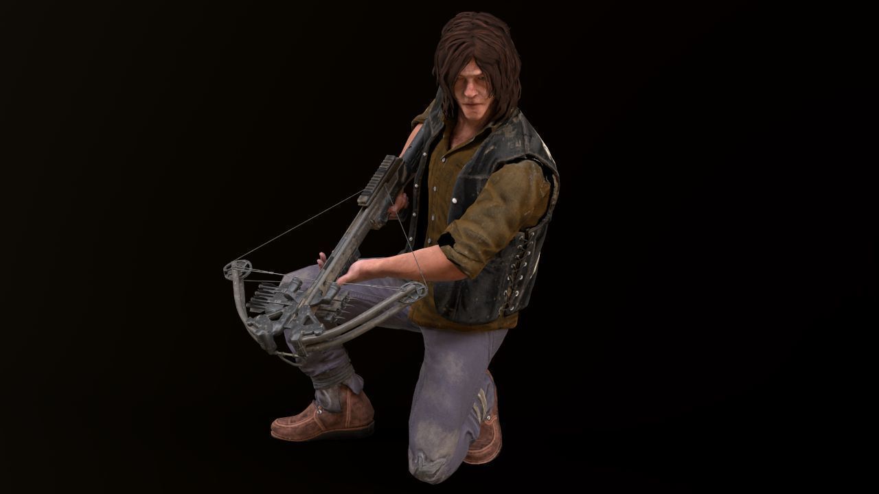3D model Daryl Dixon Renderable PBR game ready VR / AR / low-poly ...