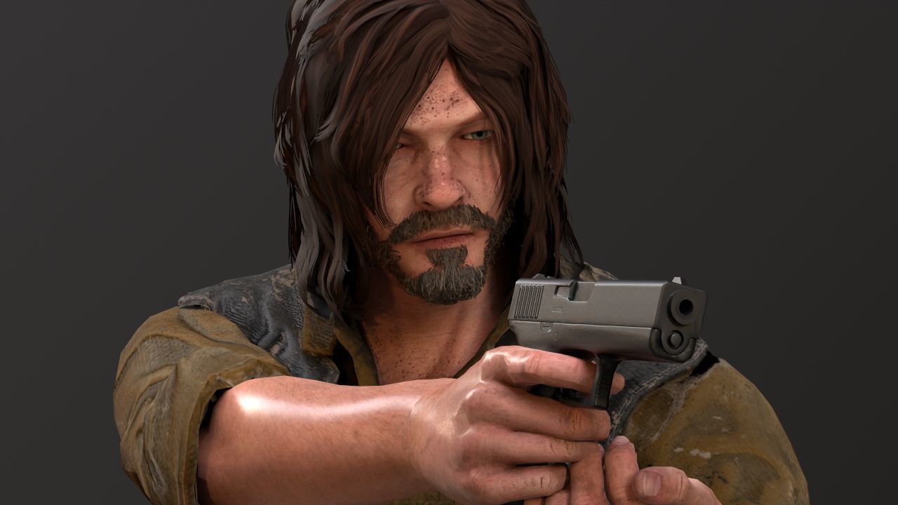 3D model Daryl Dixon Renderable PBR game ready VR / AR / low-poly ...