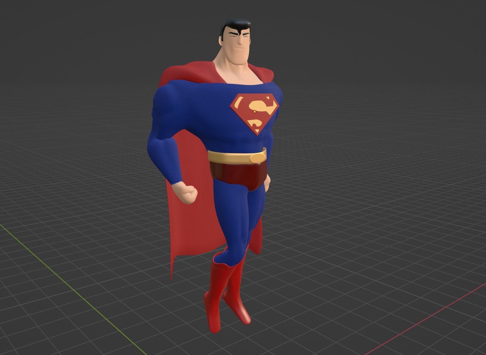Superman - DC Animated Universe 3D model rigged | CGTrader