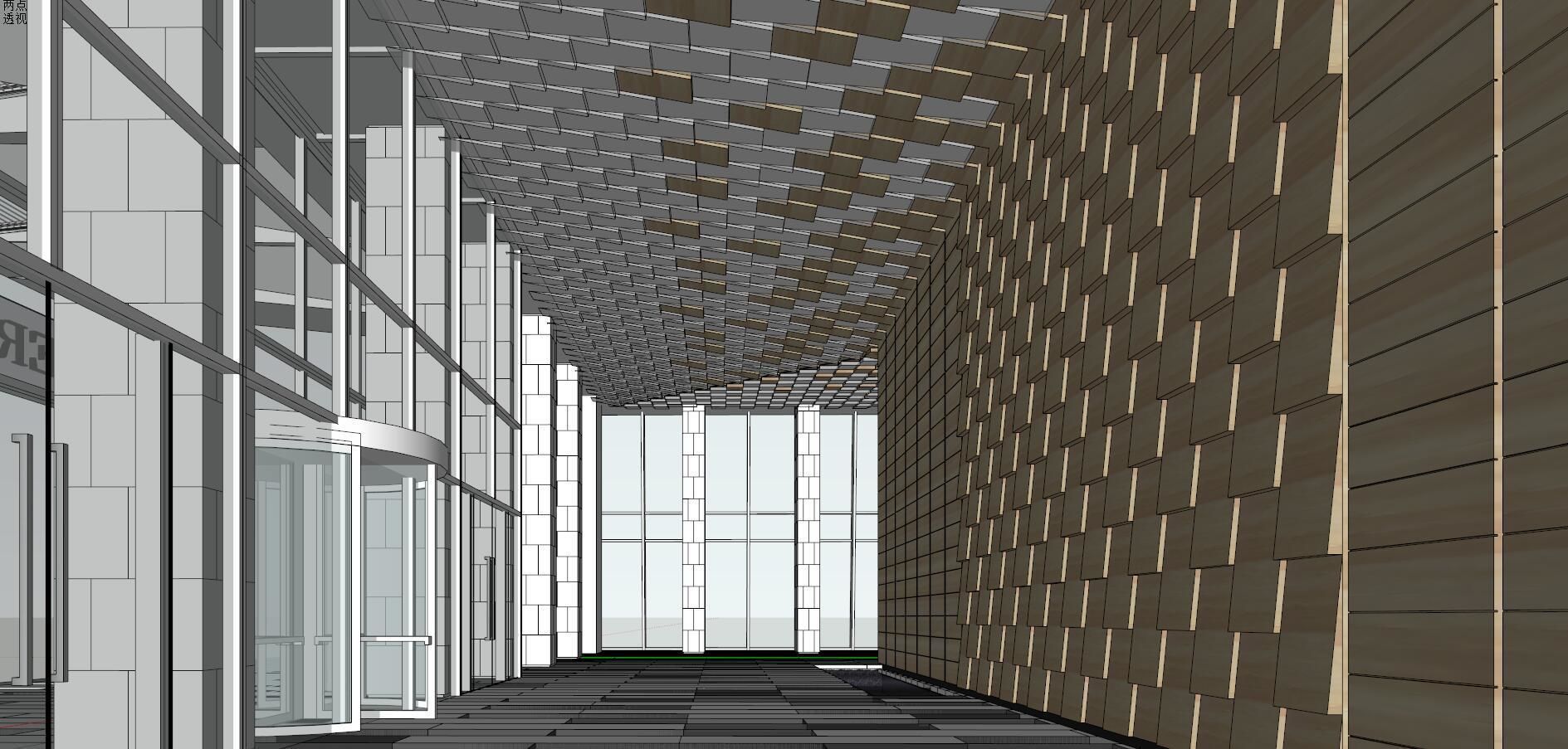 SU model of green space super high-rise office building 3D model | CGTrader