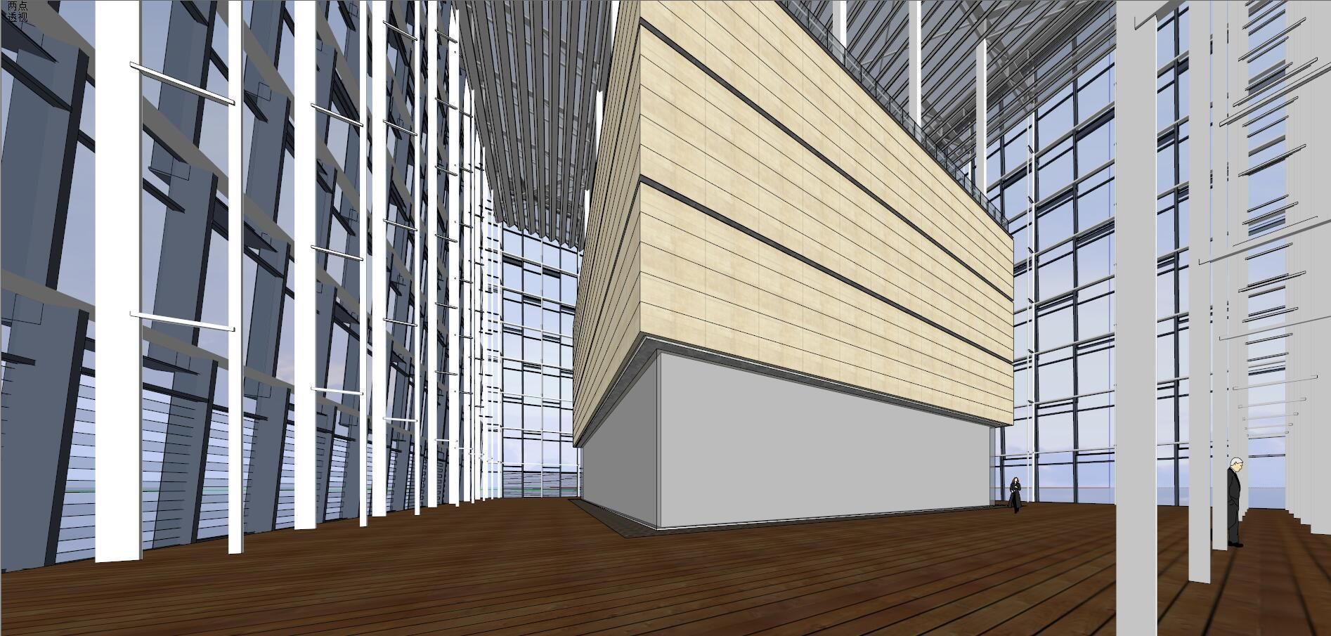 SU model of green space super high-rise office building 3D model | CGTrader