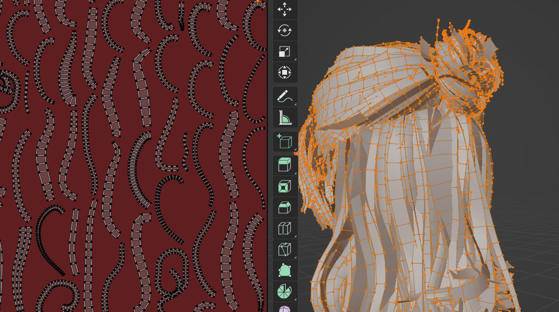 girl hair mesh free VR / AR / low-poly 3D model | CGTrader