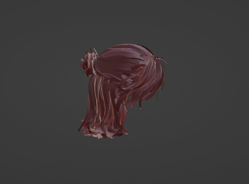 girl hair mesh free VR / AR / low-poly 3D model | CGTrader