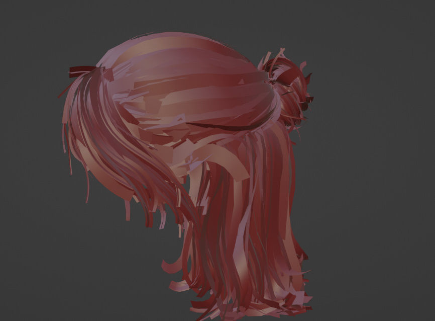 girl hair mesh free VR / AR / low-poly 3D model | CGTrader