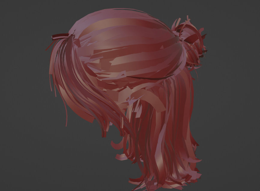 girl hair mesh free VR / AR / low-poly 3D model | CGTrader