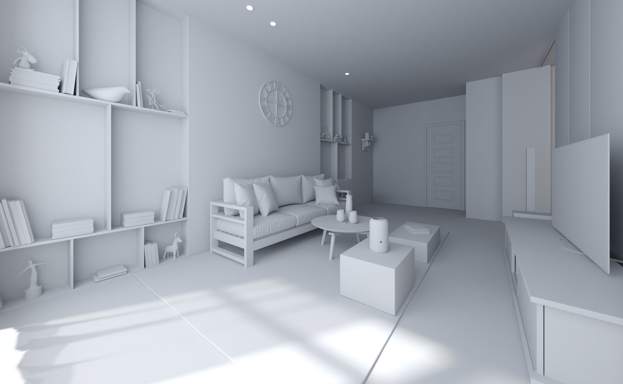 Chinese interior scene free 3D model | CGTrader