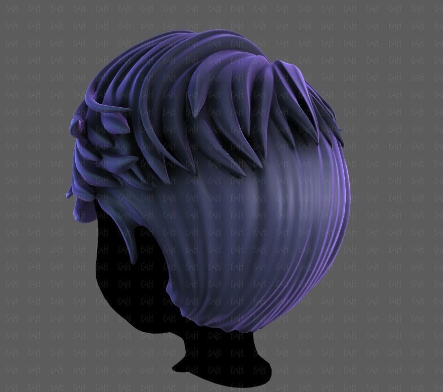 3D model 3D Hair style for boy V119 VR / AR / low-poly | CGTrader