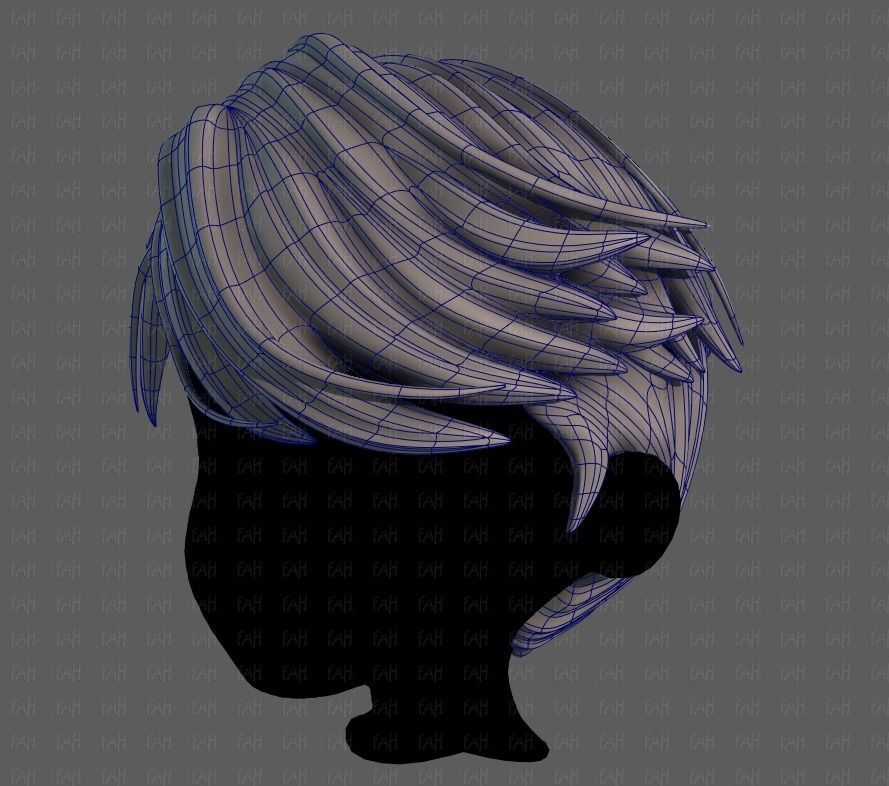 3D model 3D Hair style for boy V119 VR / AR / low-poly | CGTrader