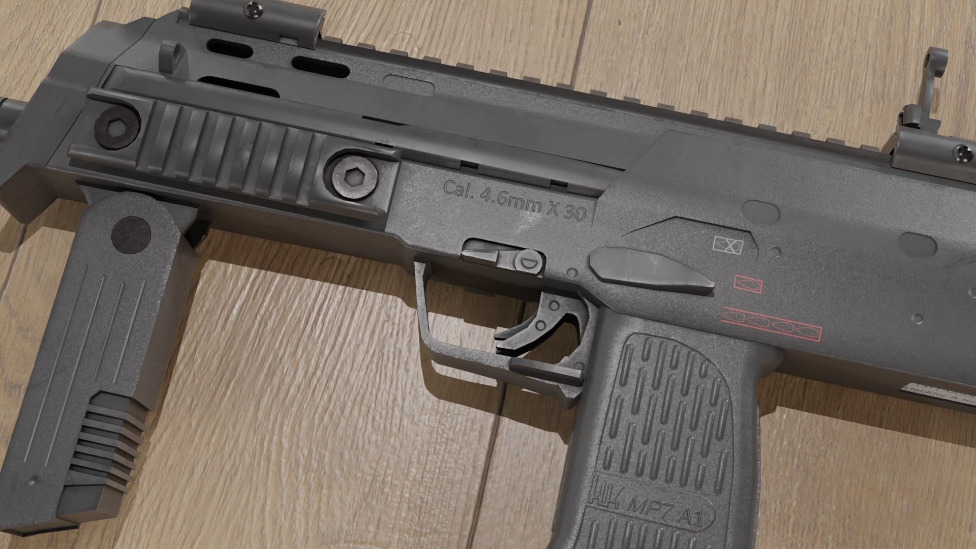 HK MP7 SMG free VR / AR / low-poly 3D model | CGTrader