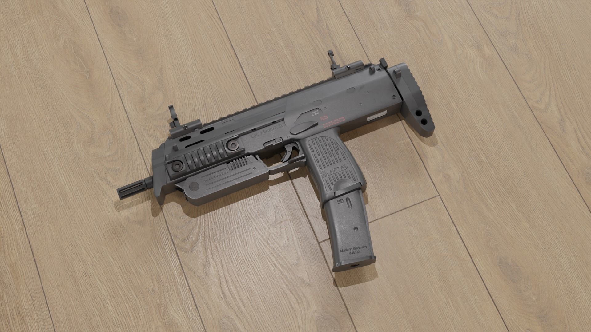 HK MP7 SMG free VR / AR / low-poly 3D model | CGTrader